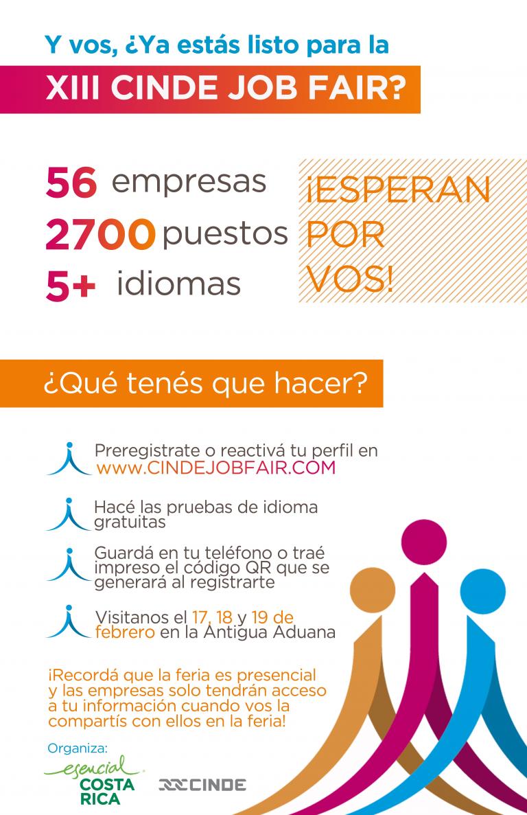 XIII Edición Feria de Empleo Multilingüe - CINDE Job Fair | Universidad ...